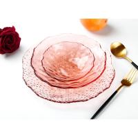 China FDA Thick 4mm Irregular Shaped Glass Tableware Set for sale