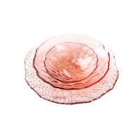 China FDA Thick 4mm Irregular Shaped Glass Tableware Set for sale