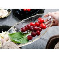 China FDA Thick 4mm Irregular Shaped Glass Tableware Set for sale