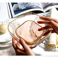 China Transparent Square Phnom Penh Pink Glass Tableware for sale