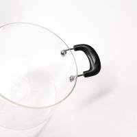 China Microwave Heating Transparent Borosilicate Glass Soup Pot for sale