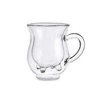 China 200ml Handmade Double Wall Borosilicate Glass Cup for sale