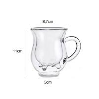 China 200ml Handmade Double Wall Borosilicate Glass Cup for sale