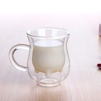 China 200ml Handmade Double Wall Borosilicate Glass Cup for sale