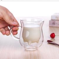 China 200ml Handmade Double Wall Borosilicate Glass Cup for sale