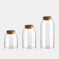 China 500ml Mouth Blown Kitchen Borosilicate Glass Jars for sale