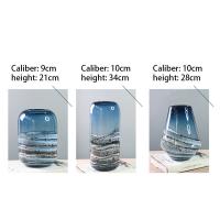 China Polished Lead Free Household Craft Glass Flower Vase for sale