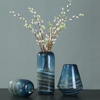 China Polished Lead Free Household Craft Glass Flower Vase for sale