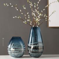 China Polished Lead Free Household Craft Glass Flower Vase for sale