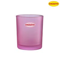 China Lead Free Hygienic Multi Color Glass Candle Cups With Lids for sale