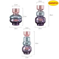 China Hand Blown Lead Free Colored Decorative Glass Vases for sale