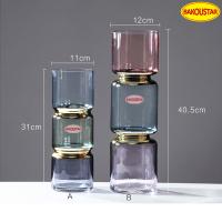China Hand Blown Lead Free Colored Decorative Glass Vases for sale