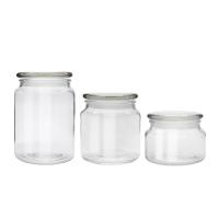 China Tea Round Multi Colored Borosilicate Glass Storage Jars for sale