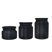 China Tea Round Multi Colored Borosilicate Glass Storage Jars for sale