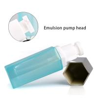 China Spray Cap 110ml Hexagonal Glass Cosmetic Bottle Set for sale