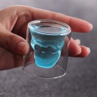 China Cylinder 150ml Skull Shaped Bar Borosilicate Wine Glasses for sale