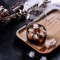 China 574ml Borosilicate Pop Can Glass Drinking Cup Heat Resistant for sale