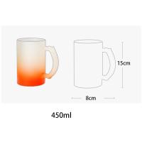 China Food Grade 450ml Multicoloured Personalized Glass Cup for sale