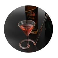 China Eco Friendly Personalized 200ml Straw Cocktail Glass for sale