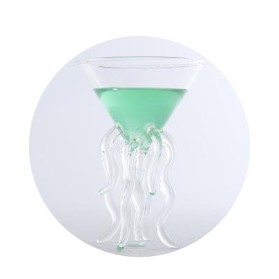 China Clear 200ml Creative Jellyfish Shaped Cocktail Goblets for sale