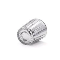China FDA Silver Vertical Striped Glass Candle Cups For Home Decoration for sale