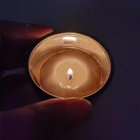 China FDA Silver Vertical Striped Glass Candle Cups For Home Decoration for sale