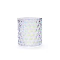 China SGS Textured Three Dimensional Glass Candle Holder for sale