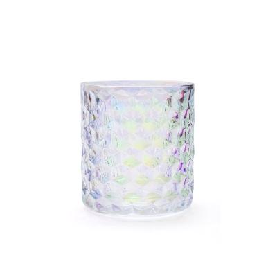 China SGS Textured Three Dimensional Glass Candle Holder for sale