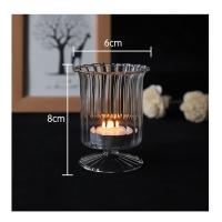 China LFGB Wedding Flower Shape Clear Glass Candlestick for sale