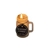 China Aluminum Cap Frosted Nordic Style Glass Candle Cups for sale