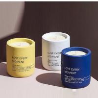 China Custom Logo Nordic Cylinder Concrete Candle Holders for sale