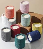China Custom Logo Nordic Cylinder Concrete Candle Holders for sale
