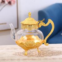 China 600ml Borosilicate Vintage Heat Resistant Glass Teapot for sale
