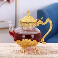 China 600ml Borosilicate Vintage Heat Resistant Glass Teapot for sale
