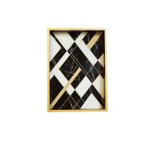 China FDA Restaurant Square Oil Painting Plate Tableware for sale