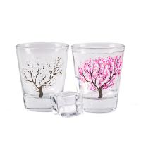 China Restaurant Lead Free Cold Color Changing Sakura Cup 100ml for sale