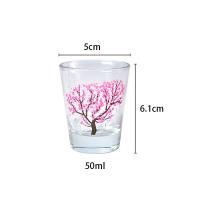 China Restaurant Lead Free Cold Color Changing Sakura Cup 100ml for sale