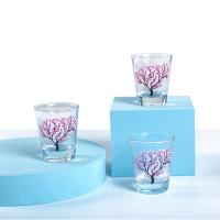 China Restaurant Lead Free Cold Color Changing Sakura Cup 100ml for sale