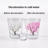 China Restaurant Lead Free Cold Color Changing Sakura Cup 100ml for sale