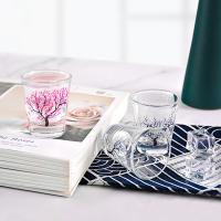 China Restaurant Lead Free Cold Color Changing Sakura Cup 100ml for sale