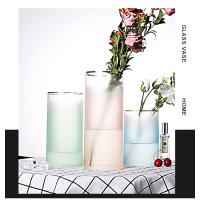 China Fresh Dried Flower Hand Blown Decorative Glass Vases 25cm Height for sale