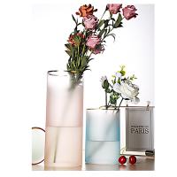 China Fresh Dried Flower Hand Blown Decorative Glass Vases 25cm Height for sale