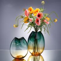 China Mouth Blown Nordic Artificial Decorative Glass Vases for sale