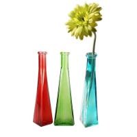 China Artificial Flower Infinity Vases Polished Crystal Glass Vases for sale