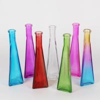 China Artificial Flower Infinity Vases Polished Crystal Glass Vases for sale