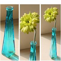 China Artificial Flower Infinity Vases Polished Crystal Glass Vases for sale