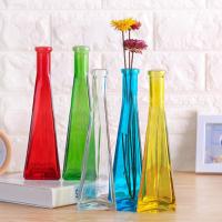 China Artificial Flower Infinity Vases Polished Crystal Glass Vases for sale