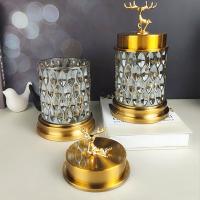 China 13cm Diameter 300ml 500ml Lead Free Glass Storage Jars for sale