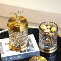 China 13cm Diameter 300ml 500ml Lead Free Glass Storage Jars for sale