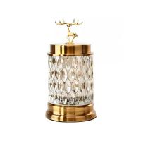 China 13cm Diameter 300ml 500ml Lead Free Glass Storage Jars for sale